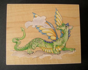 Dragon rubber stamp | Etsy