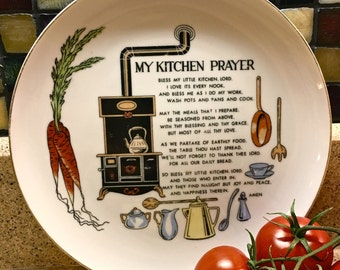 Kitchen prayer plate | Etsy