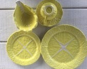 Items similar to Vintage yellow Cabbage Dishes, vintage pottery ...