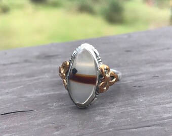Banded agate ring | Etsy