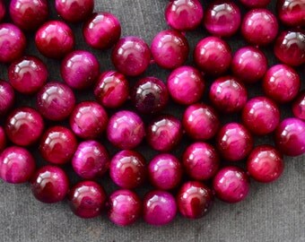 Pink tigers eye | Etsy