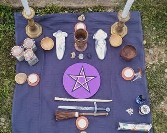 Complete portable pagan altar kit duluxe travel altar in a