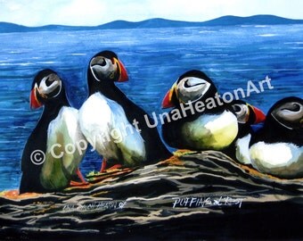 Atlantic puffin | Etsy