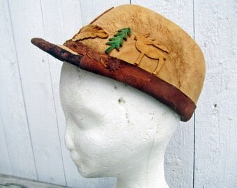 Leather visor | Etsy