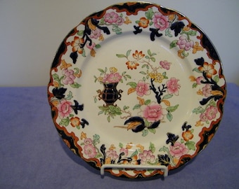 Ridgway England Edgewater Flo Blue Plate and Bowl