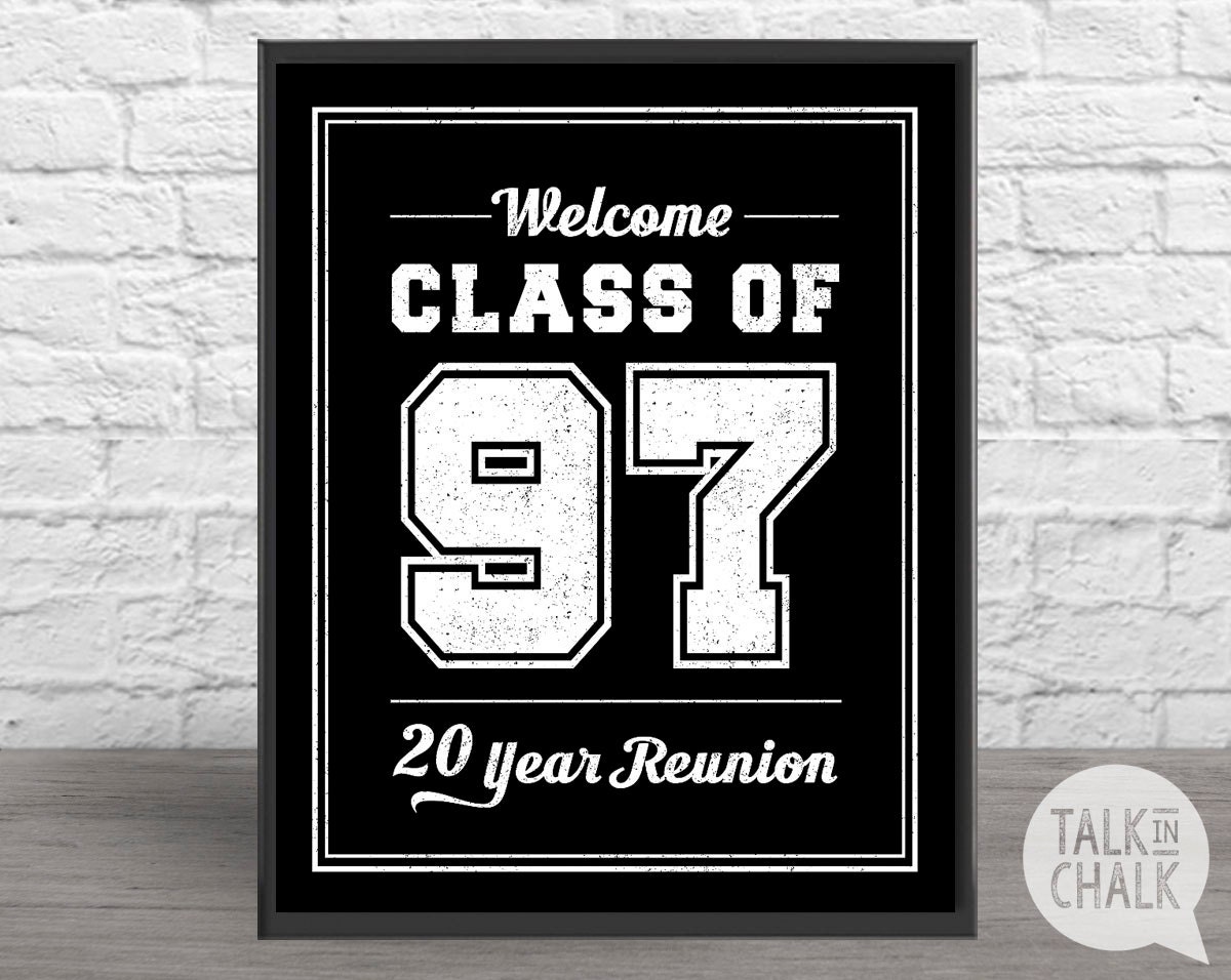 CLASS OF 1997 Printable Welcome Sign Class of 97 Digital