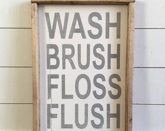 Flush sign | Etsy