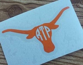 Longhorns car decal | Etsy