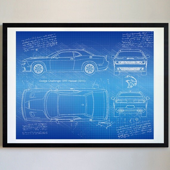 Dodge Challenger SRT Hellcat 2015 Hellcat Artwork Blueprint