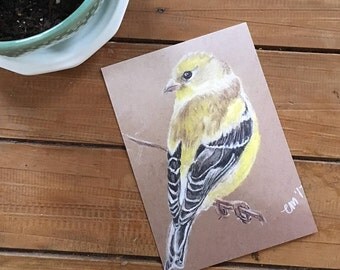 Yellow finch | Etsy