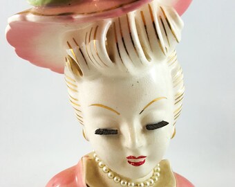 Lady head vase | Etsy