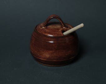 Ceramic honey pot | Etsy