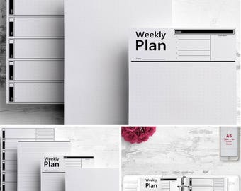 DIY BLANK PLANNER Inserts Monthly Calendar Weekly Planner