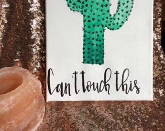 Cactus canvas | Etsy