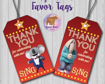 SING Movie Inspired Masks Ash Porcupine Rosita Pig Johnny