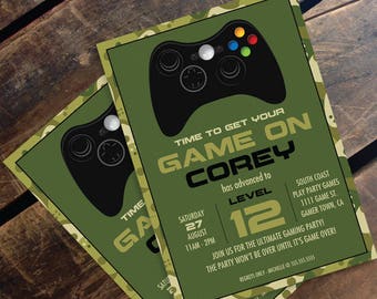 Video Game Ticket Invitation Printable Video Game Ticket
