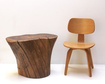 Walnut Tree Stump Stool Table Footstool Seat by realwoodworks1