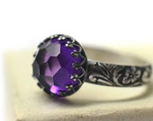Amethyst ring | Etsy
