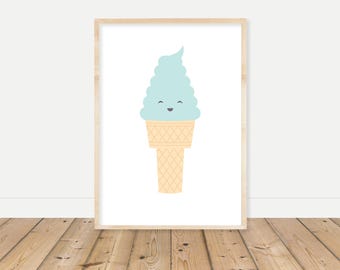 Ice cream poster | Etsy