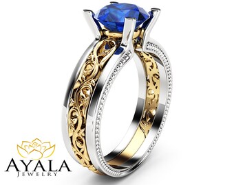 Ayala Jewelry Unique Engagement Ring Rose Gold by AyalaDiamonds