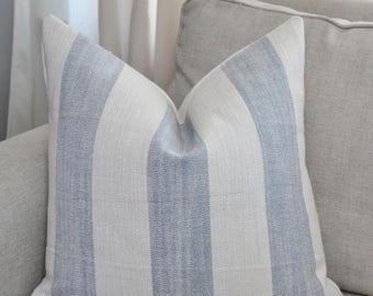 Blue stripe pillow | Etsy