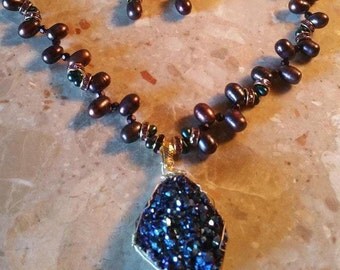 Geode earring | Etsy