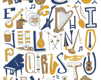 Musical alphabet | Etsy