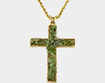 Jade cross pendant | Etsy