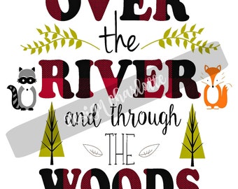 Over The River and Through The Woods paper print Woodsy Wall