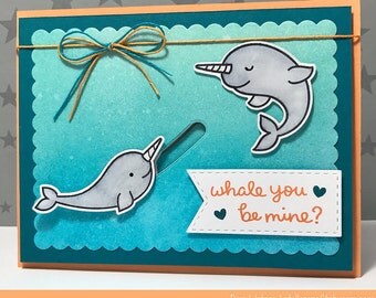 Narwhal valentine | Etsy