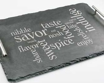 Items similar to lake house serving tray - personalized with your own ...