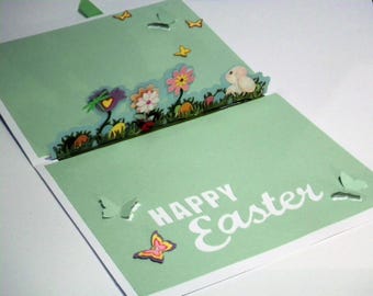 Easter pop up card | Etsy
