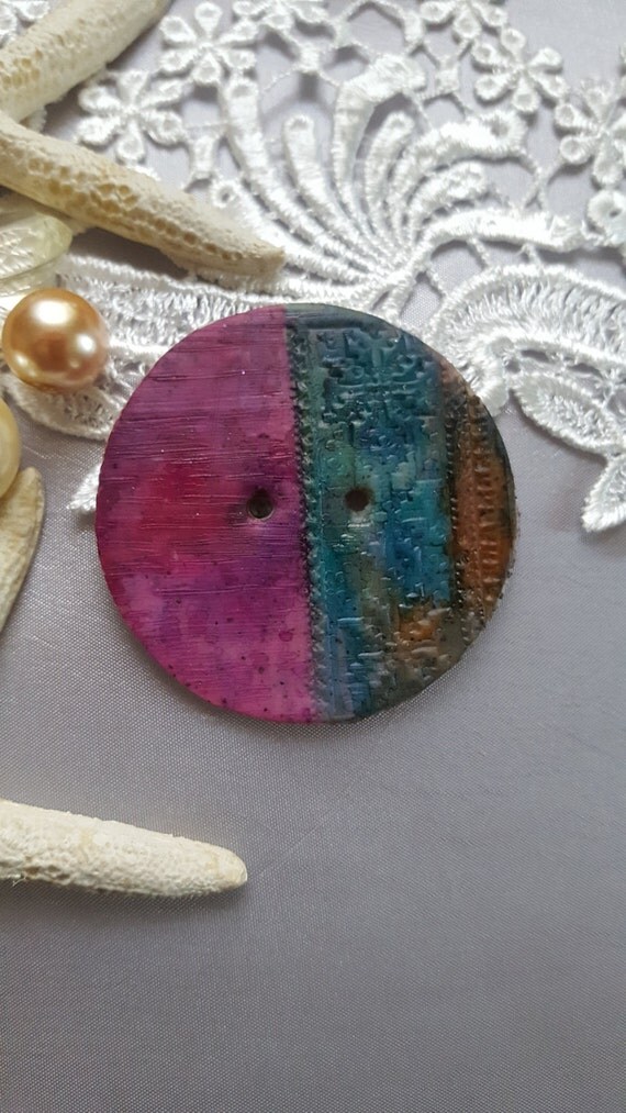 Items similar to Clay Large Button Decorative Button Embellishment ...
