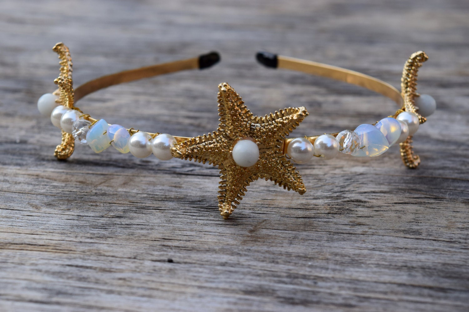 Glow Mermaid Crown Headband, Glow in the Dark Starfish, Mermaid Tiara ...