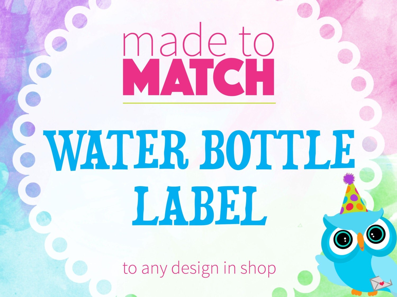 Matching Water Bottle Labels Matching Party Coordinates DIY