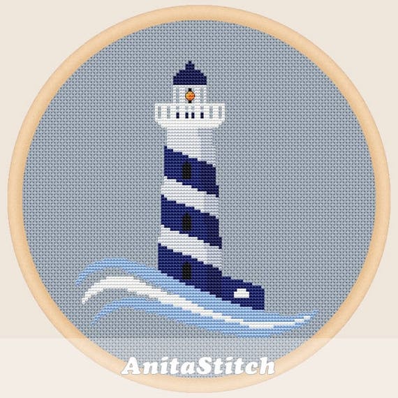 Lighthouse Cross stitch pattern