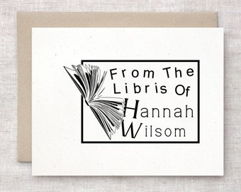 Open book stamp | Etsy