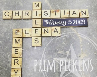Scrabble name sign | Etsy