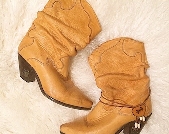 Camel color boots | Etsy