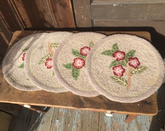 Hooked chair pads | Etsy