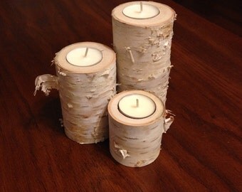 Birch bark candles | Etsy