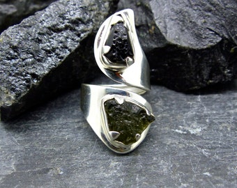 Meteorite ring | Etsy