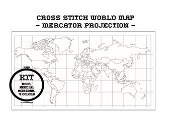Map cross stitch | Etsy