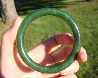 Nephrite jade bangle | Etsy
