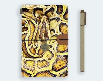 leather diary personalised refillable notebook journal genuine