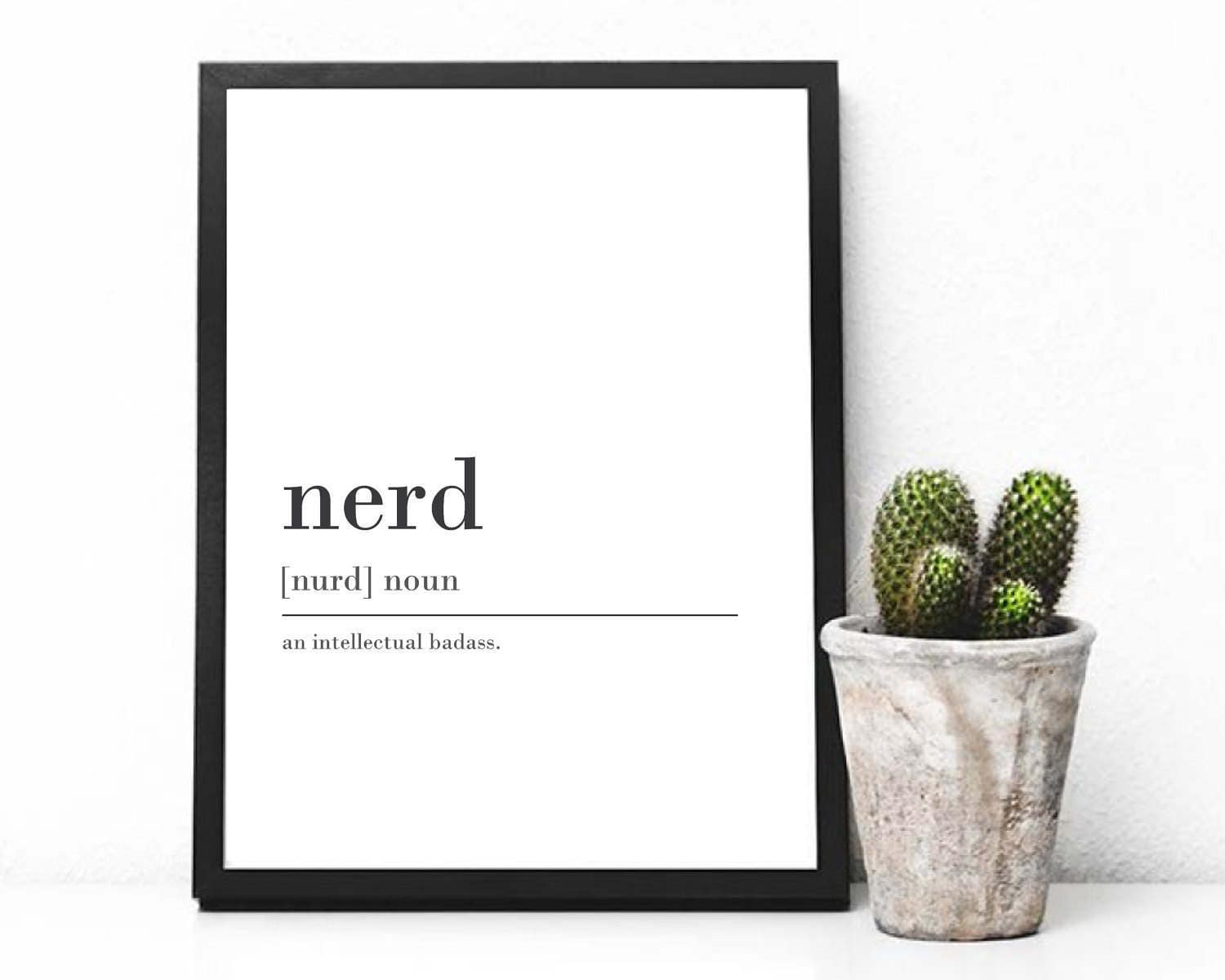 Funny Nerd Definition Printable Gift For Nerd Print Gift For