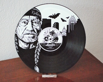 Detroit Skyline Records Redone Label Vinyl Record Art Unique