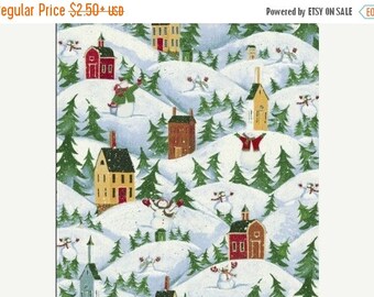 Winter scene fabric | Etsy