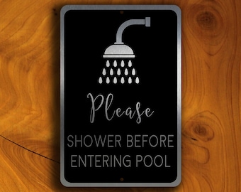 Pool rules sign | Etsy