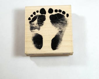 Baby footprint stamp | Etsy
